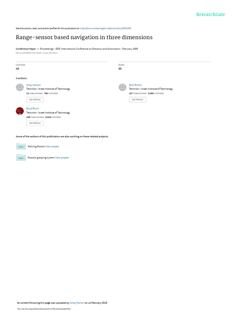 Range-Sensor Based Navigation in Three Dimensions | PDF | Classical Geometry | Euclidean Geometry