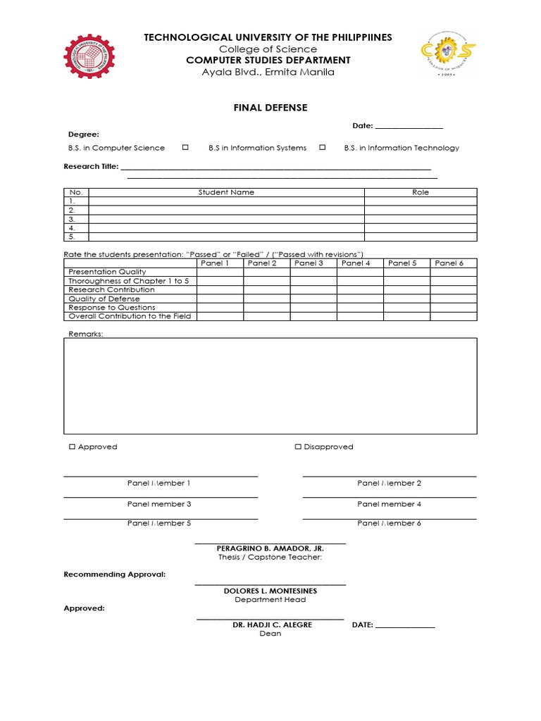 5 Final Defense Approval Sheet | PDF