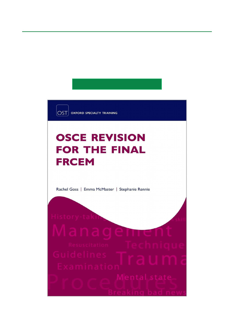 OSCE Revision For The Final FRCEM Entire Ebook Download | PDF | Circulatory System | Medical ...