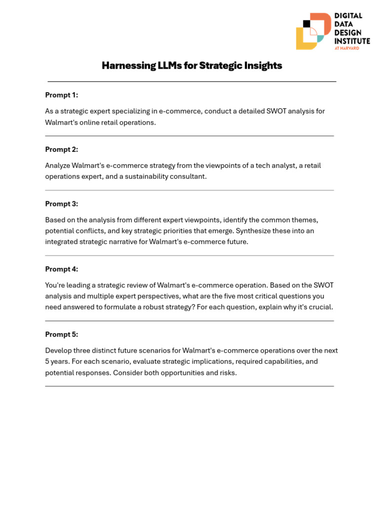 Harnessing LLMs For Strategic Insights | PDF