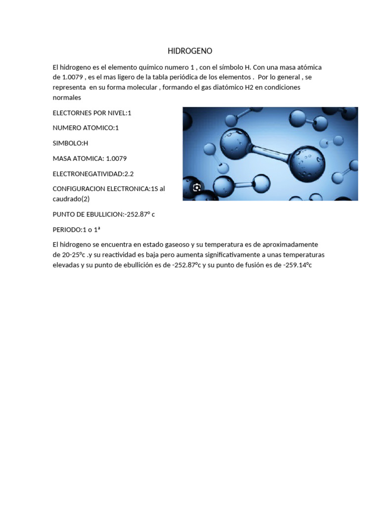 HIDROGENO | PDF