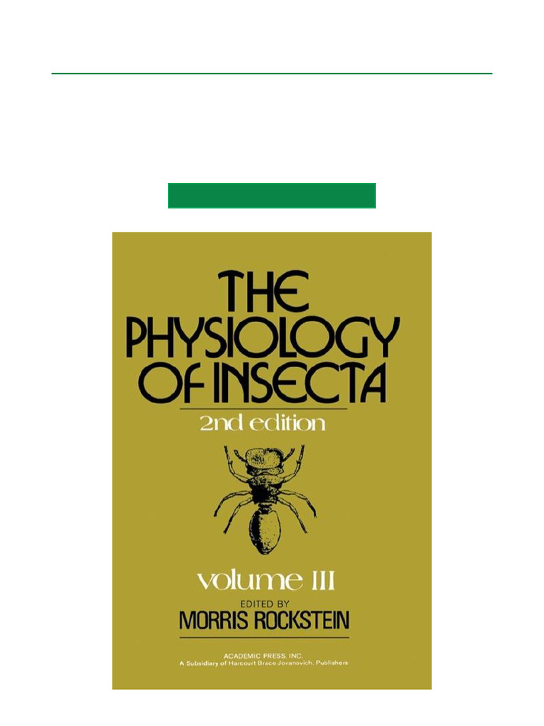 The Physiology of Insecta Volume III 2nd Edition Educational Ebook Download | PDF | Insects | Bees