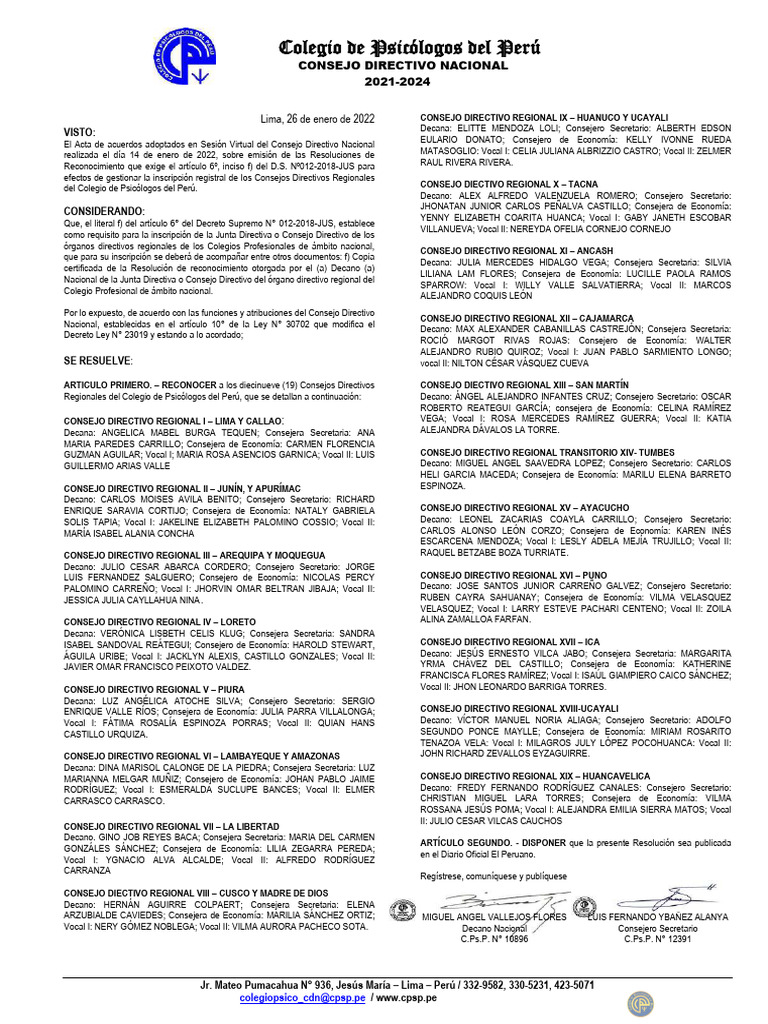 RD 035 2022 CDN CPSP | PDF | Perú