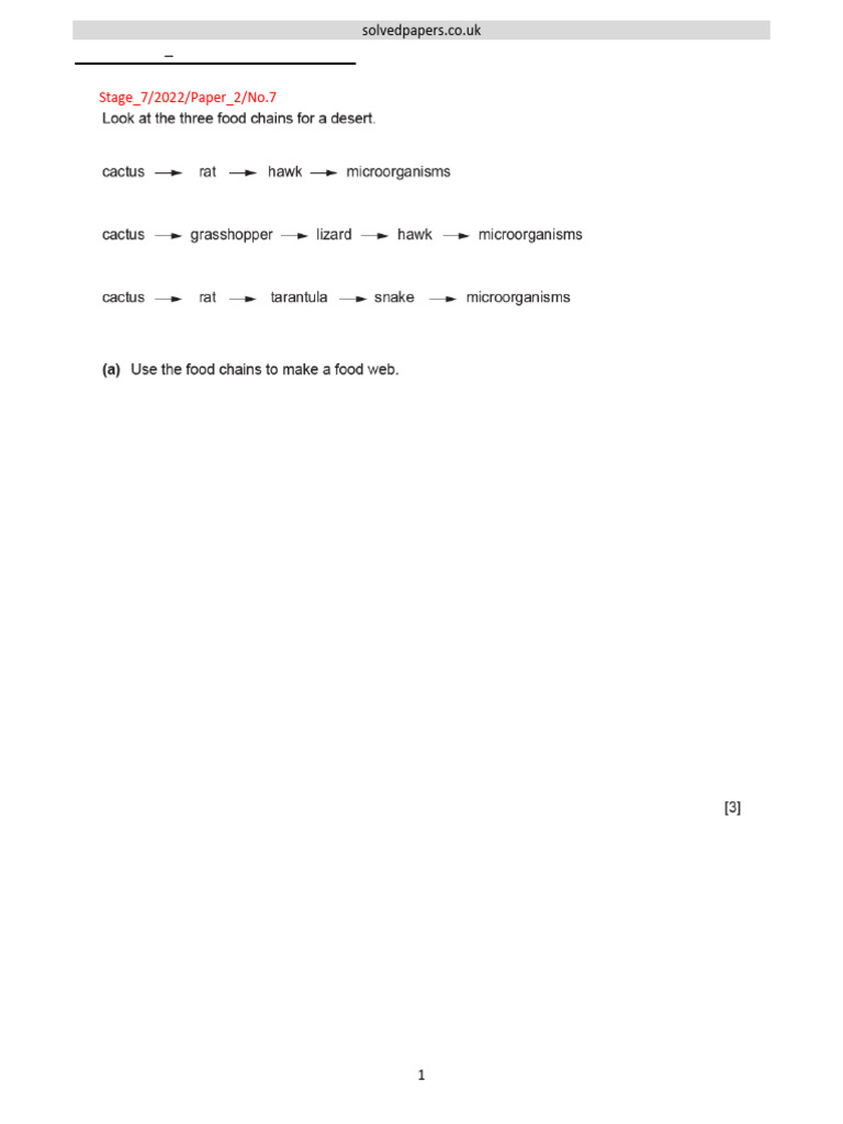2022 14 Energy Flow Checkpoint - Sec - 1 Biology Progression | PDF