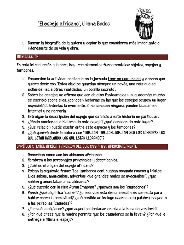 El Espejo Africano TP | PDF