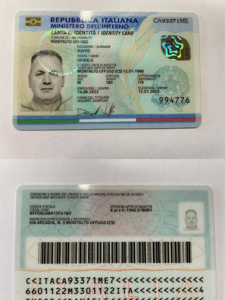 Daniele Carta Identita | PDF