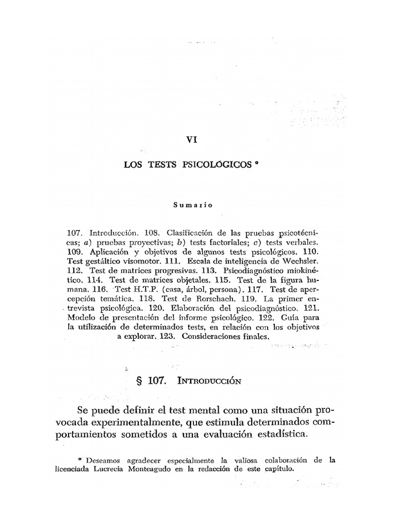 Clasificación y Aplicación de Tests Psicológicos | PDF | Inteligencia ...