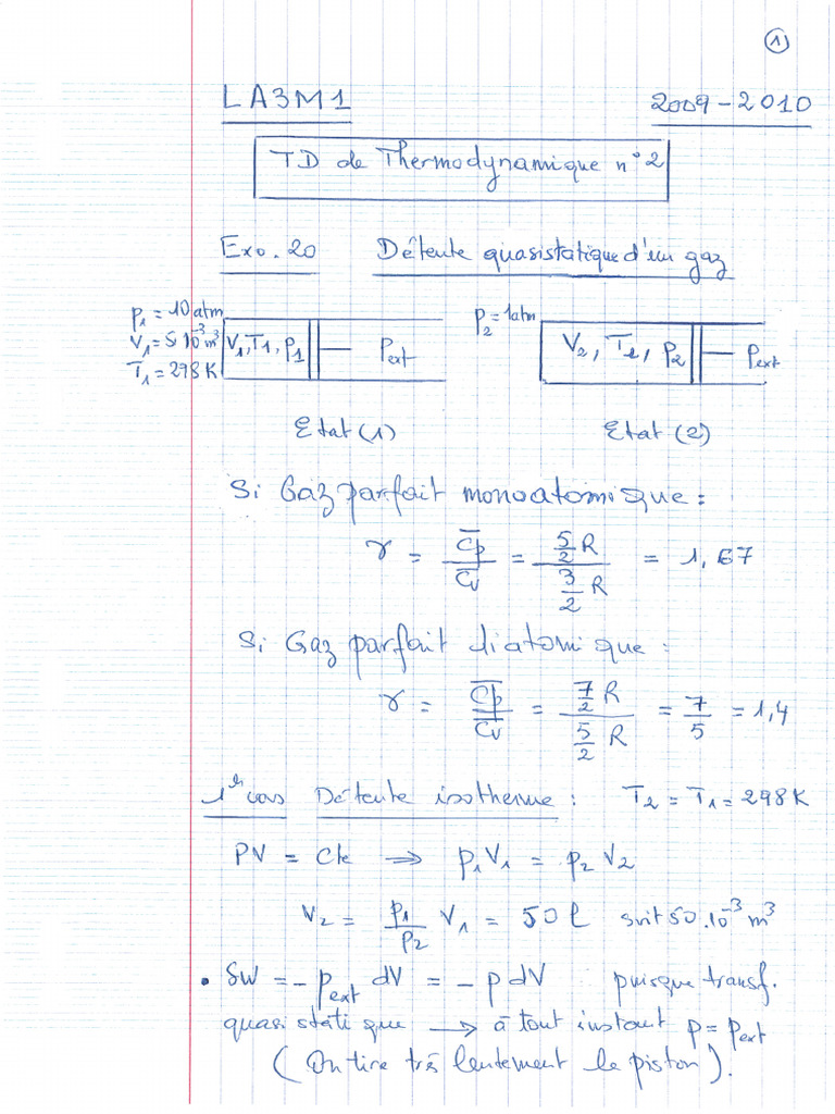 Corrige-Thermo-TD-2 (5) | PDF