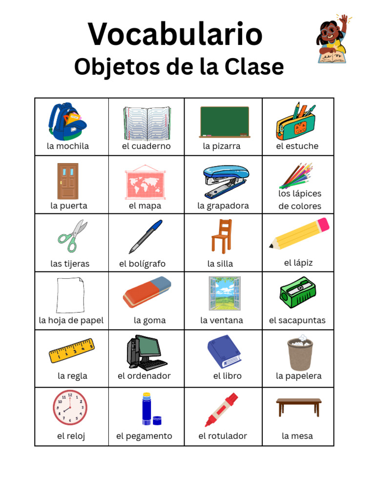 Vocabulary - la clase | PDF