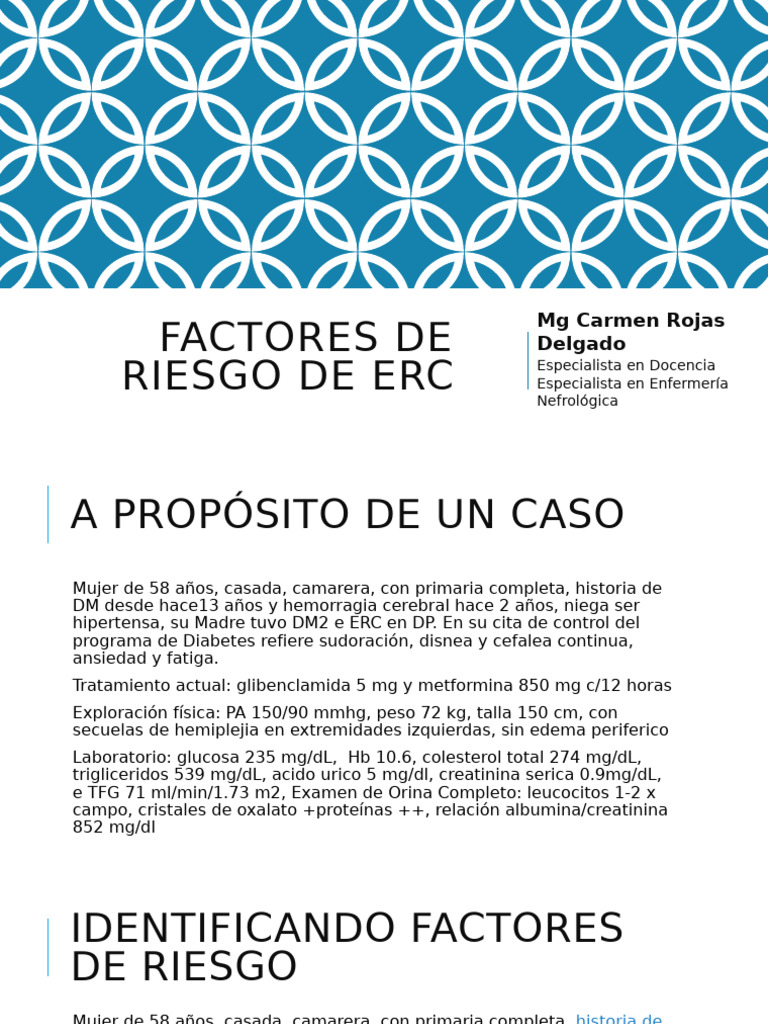 Factores de Riesgo para La ERC | PDF | Obesidad | Síndrome metabólico
