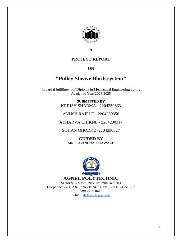 Mechanical Final Year Project Report | PDF | Mechanical Engineering | Manufactured Goods