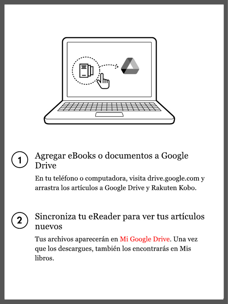 Cómo Agregar Libros a Tu EReader Utilizando Google Drive | PDF
