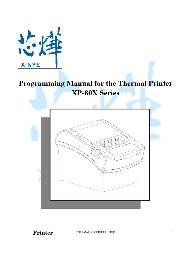 XP-80XX Programmer - Manual | PDF | Ascii | Printer (Computing)