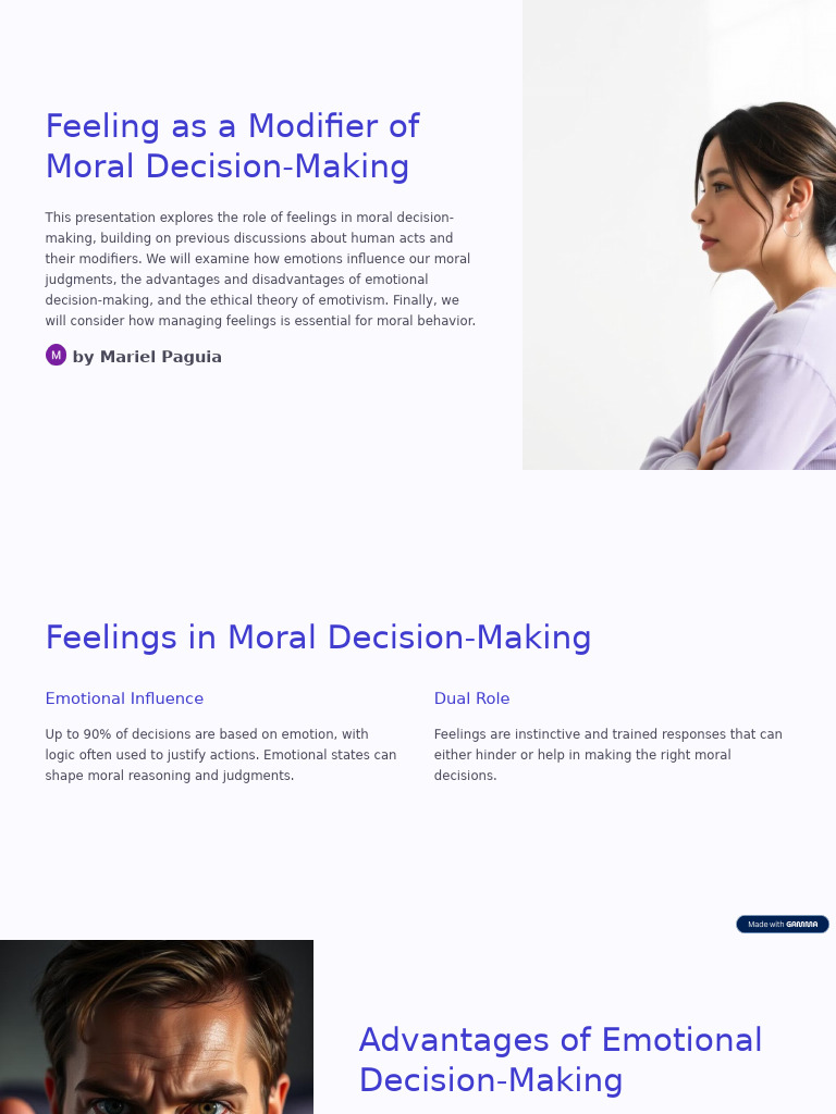 Feeling As A Modifier of Moral Decision Making | PDF | Emotions | Decision Making