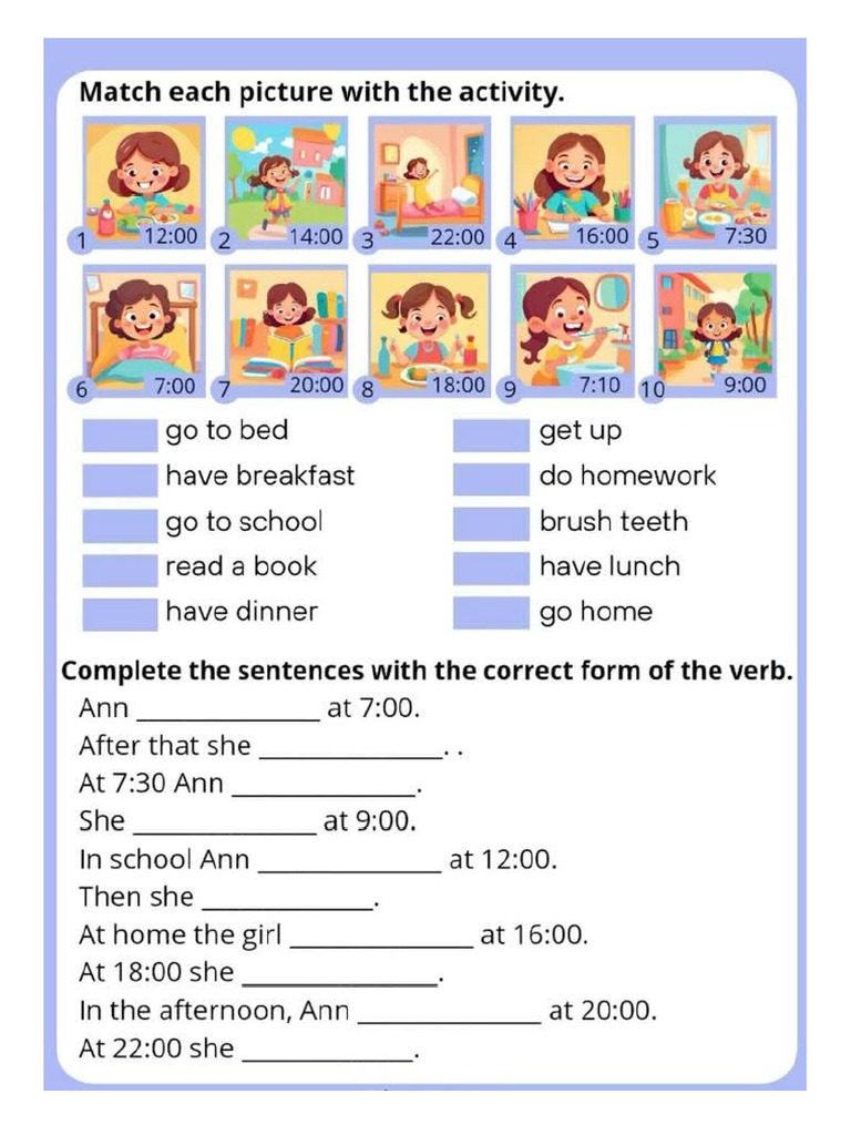 Daily Routine 3rd Person | PDF