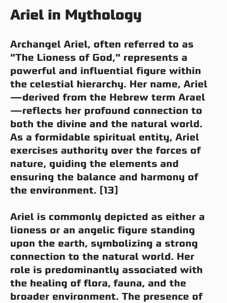 Ariel in Mythology | PDF