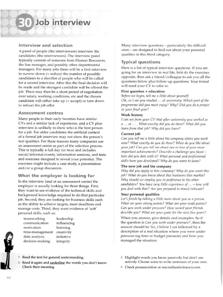 TEXT JOB INTERVIEW Essential - Business.Vocabulary - Builder - 2011 | PDF