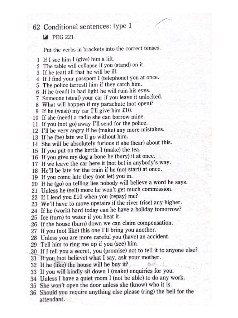 Conditional Sentences Mart 1 | PDF