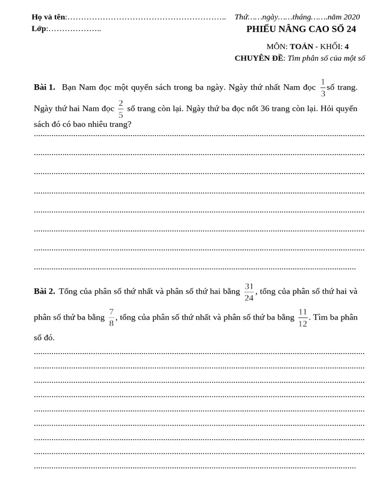Toán 4 T24C | PDF