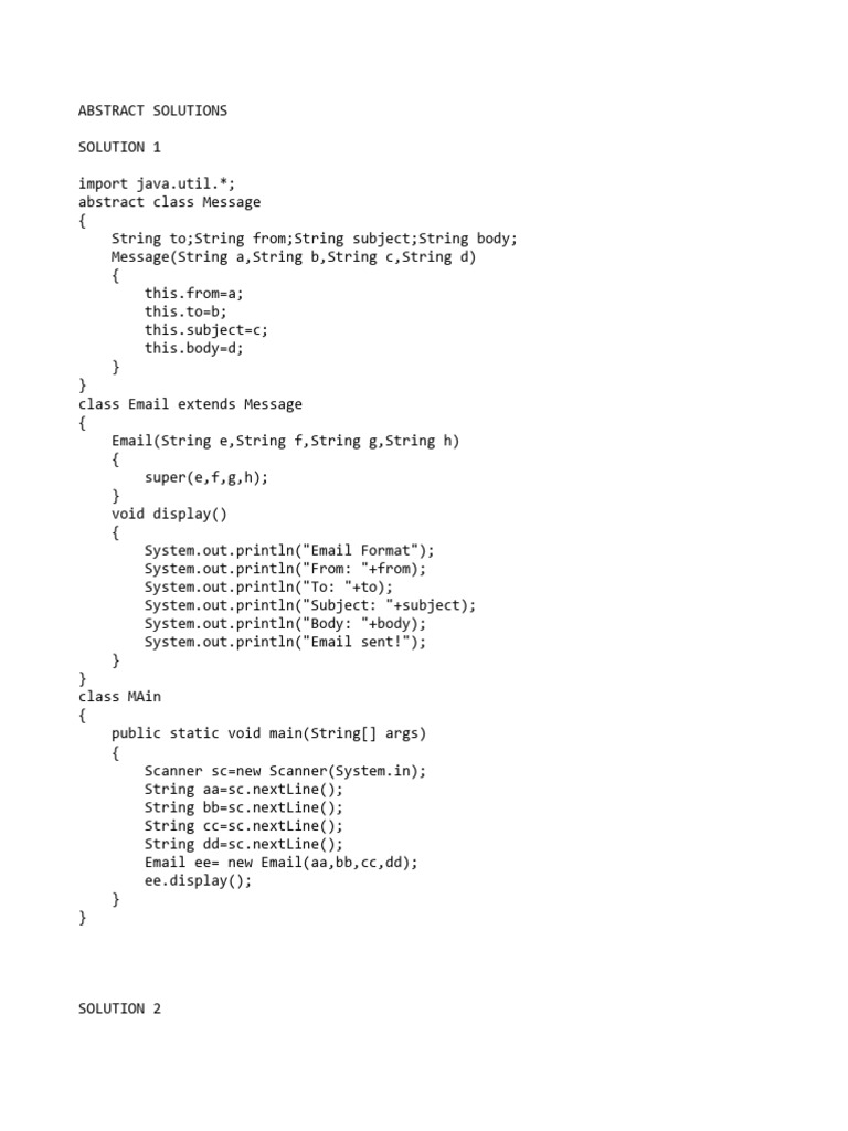 Abstract Solutions | PDF