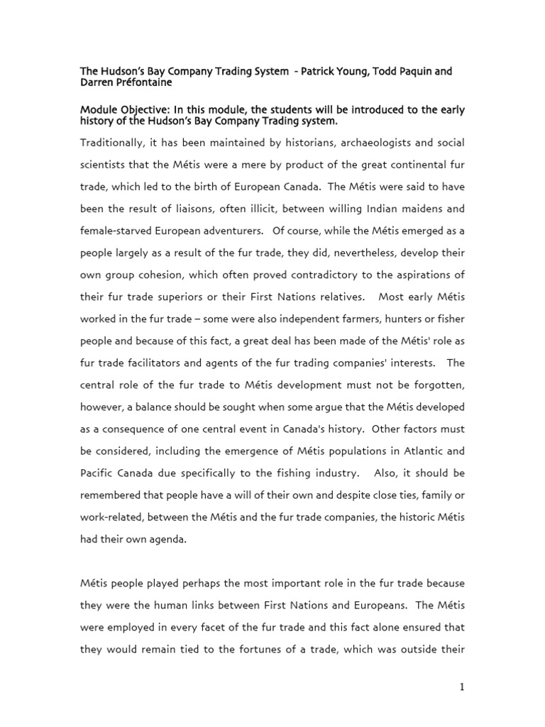 00731.the Métis Fur Trade | PDF | Métis | French North America
