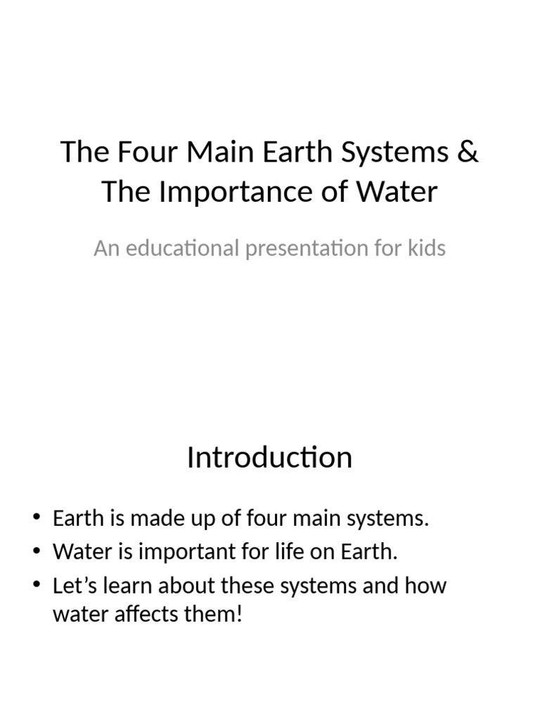 Earth Systems Water Presentation With Videos | PDF | Soil | Water