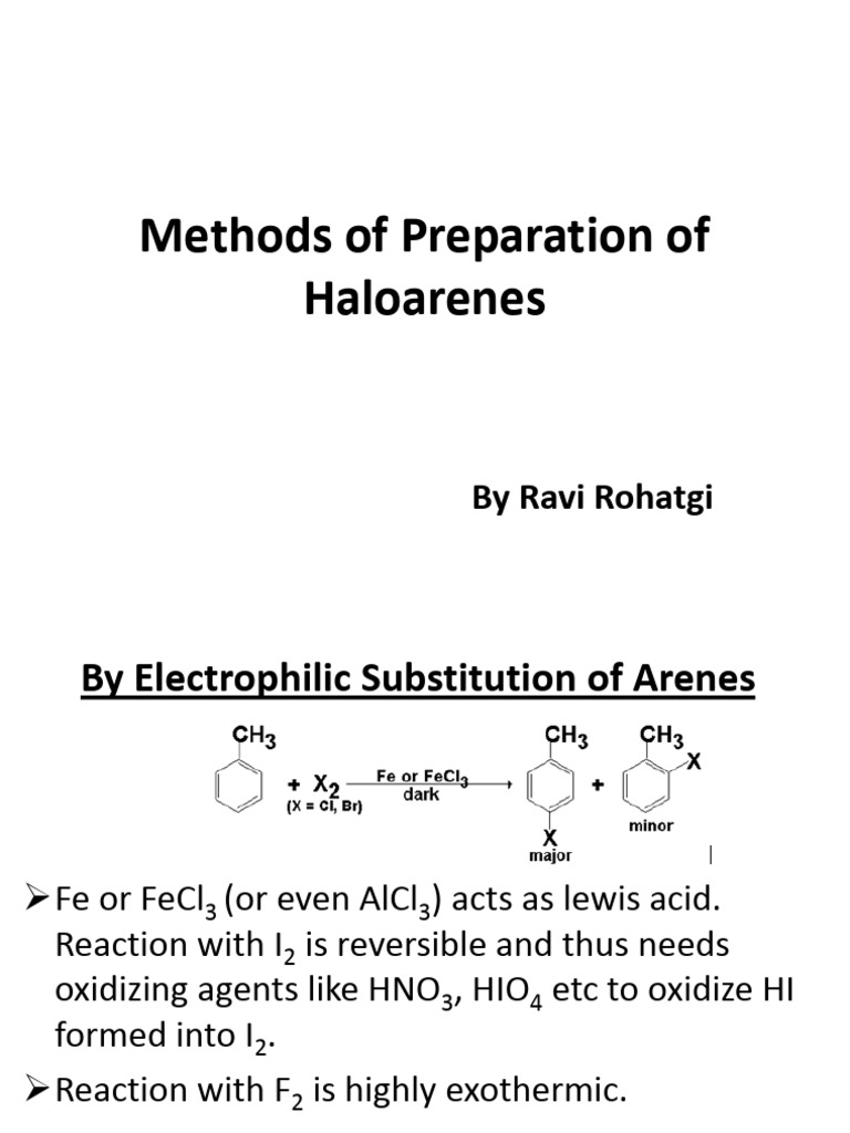 Part - 6 - Preparation Methods of Aryl Halides | PDF