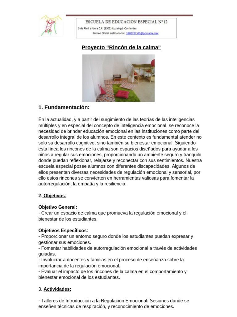 Rincón de la Calma: Educación Emocional | PDF | Las emociones ...