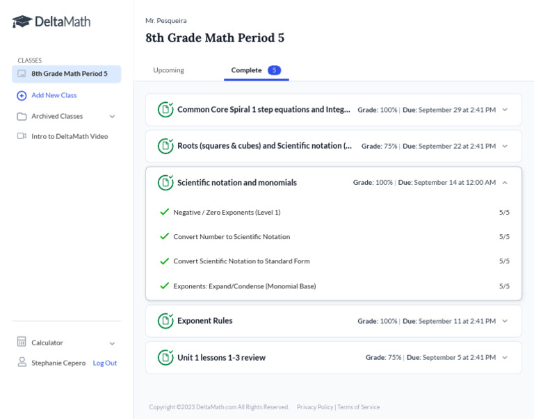 DeltaMath Student Application 2 | PDF