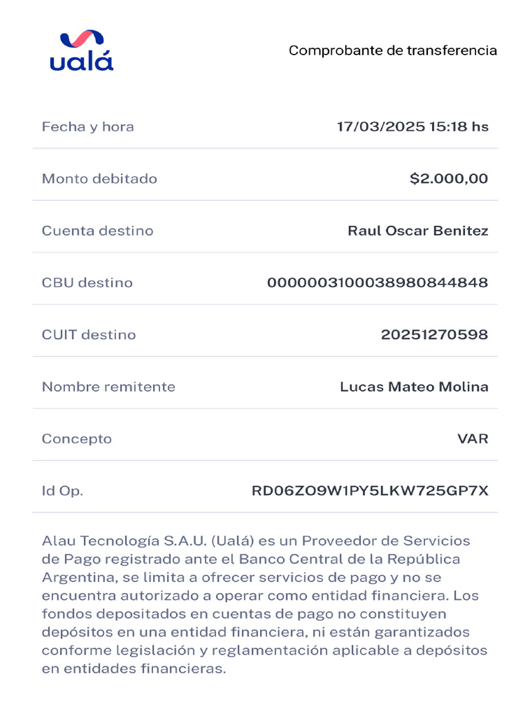 Comprobante de Transferencia-2 | PDF