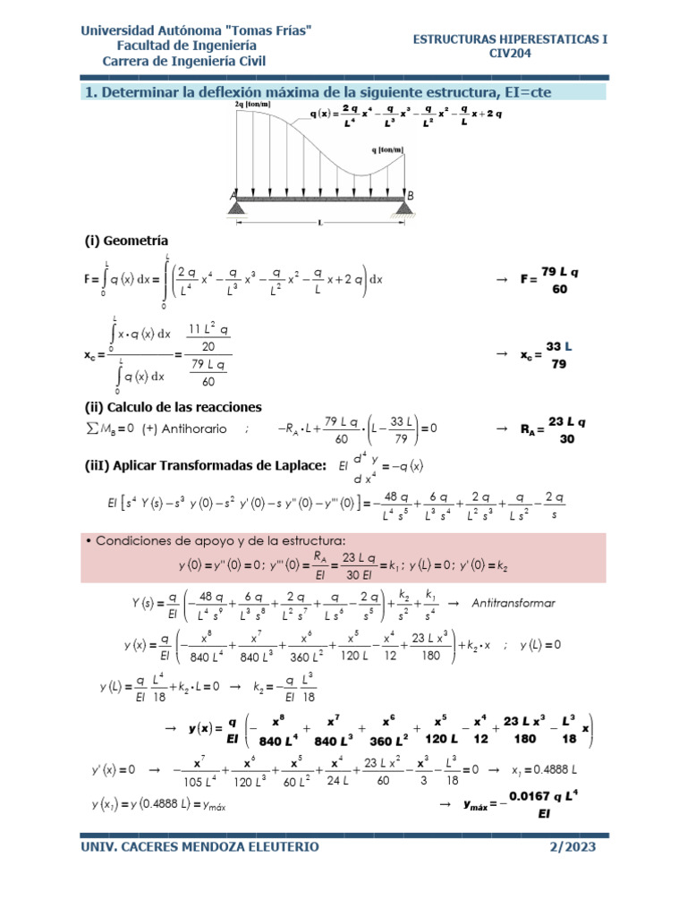 Vigas Por Transformadas - 2 - 2023 | PDF
