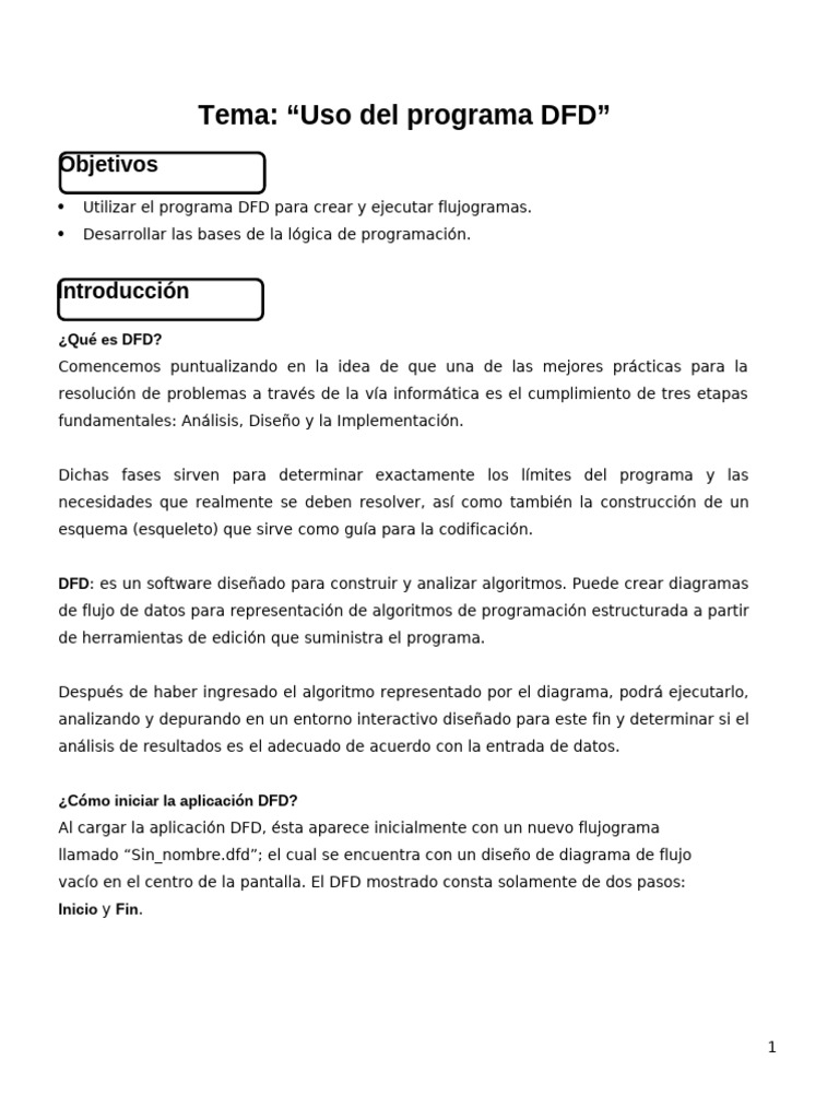 Uso del Programa DFD para Flujogramas | PDF | Archivo de computadora ...