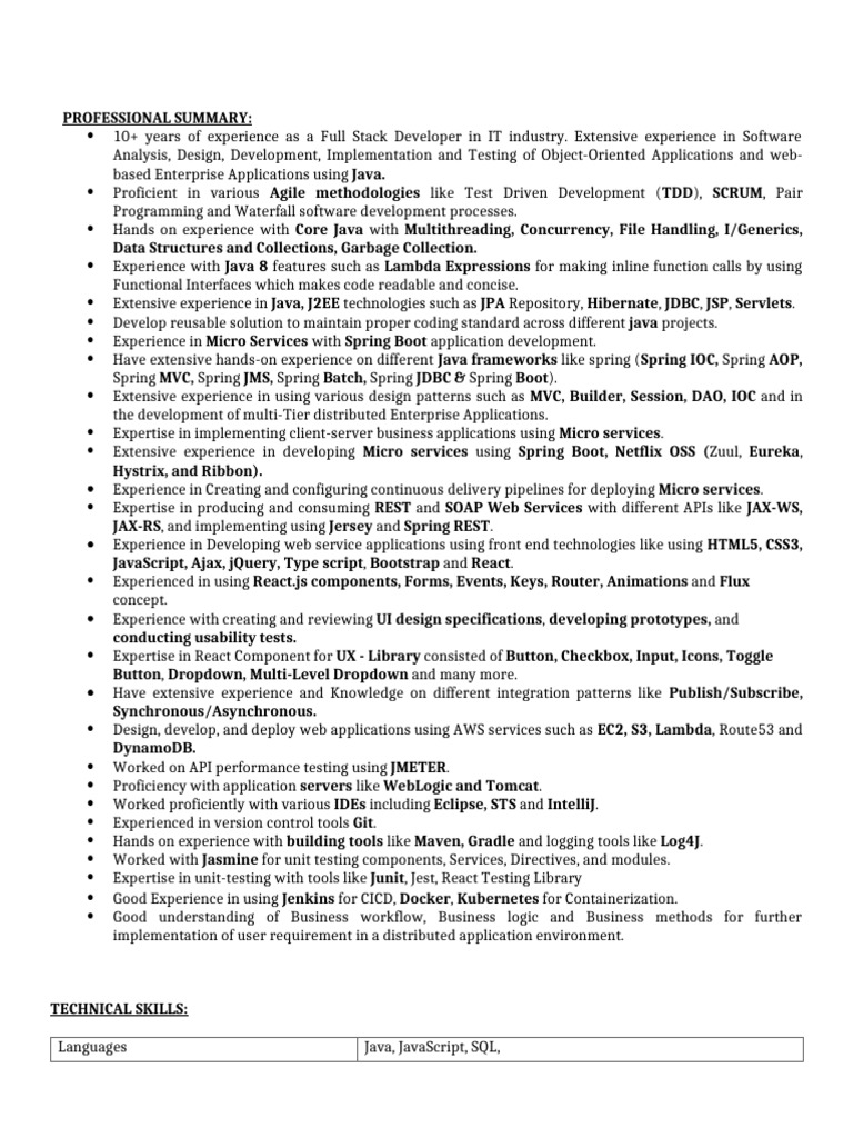 Anitha Nuthalapati - Java Full Stack | PDF | Spring Framework | Web Service