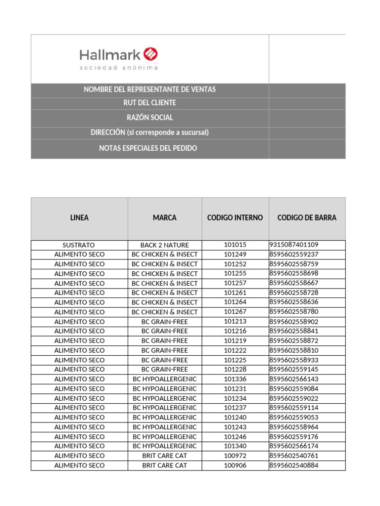 Pedido HMARK Febrero 2025 | PDF | Dogs | Dog Food