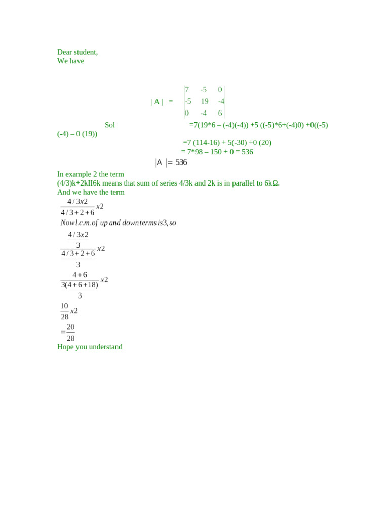 Matrics and Determinantlec Sol Lec 23 | PDF