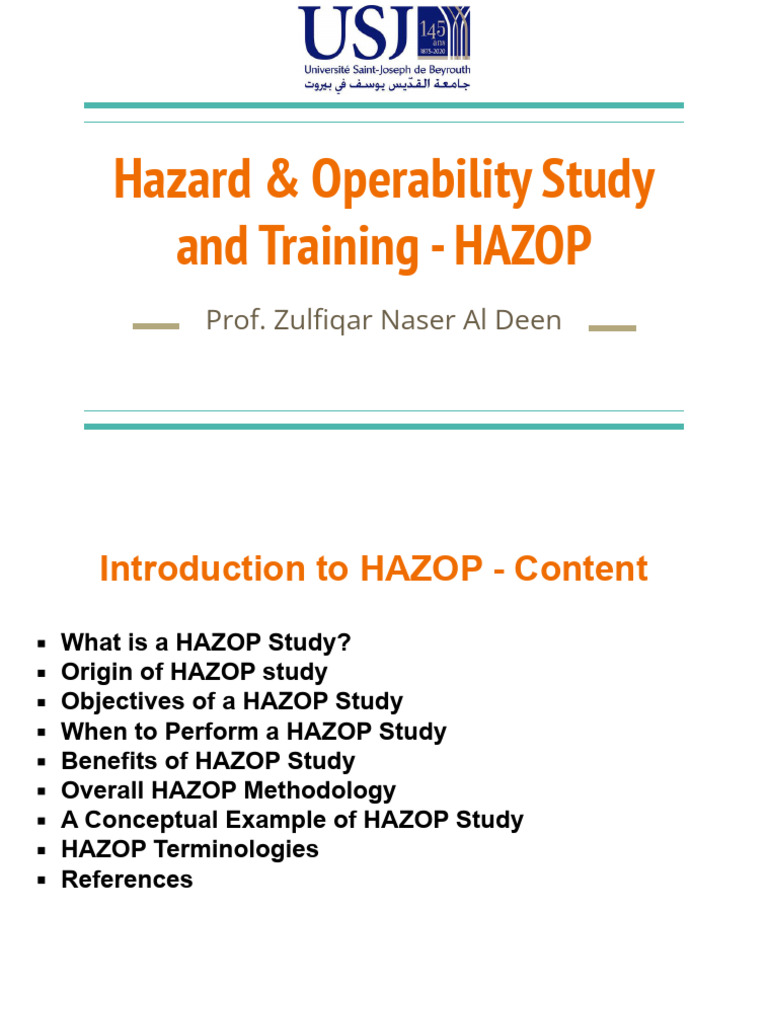 Hazard & Operability Study - HAZOP | PDF