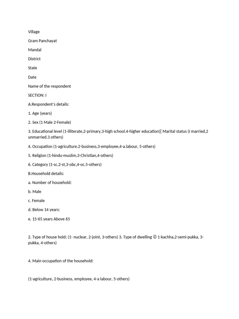 questionnaire assignment mc 203 | PDF