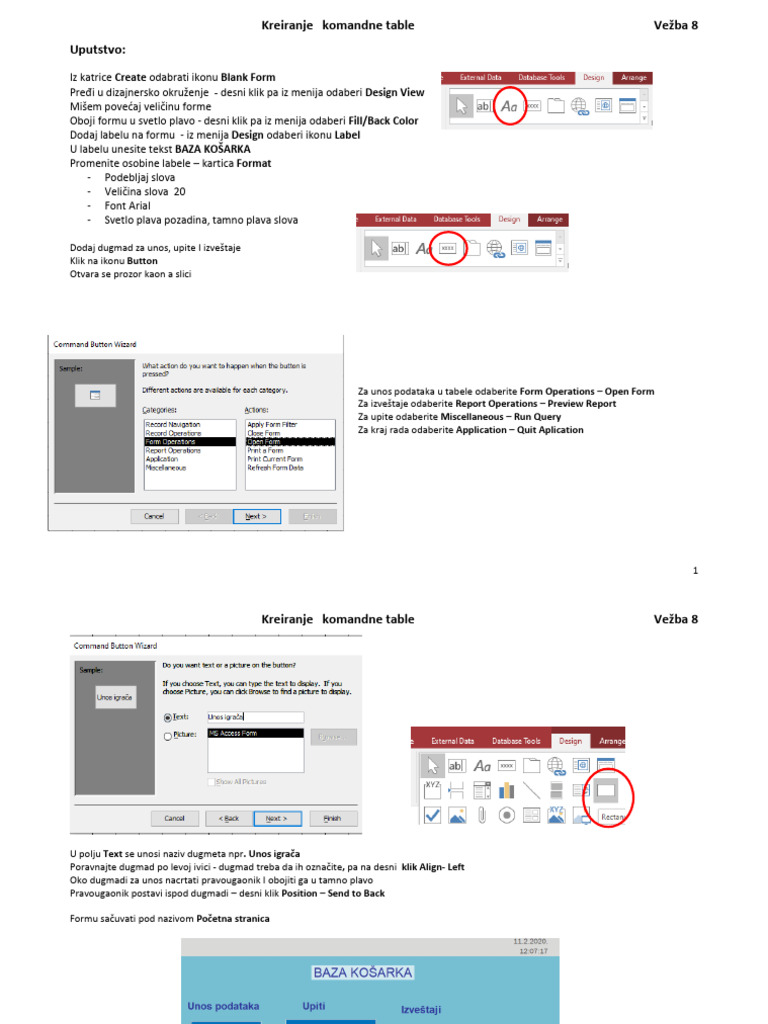 vezba-2-access-pocetna-stranica- | PDF