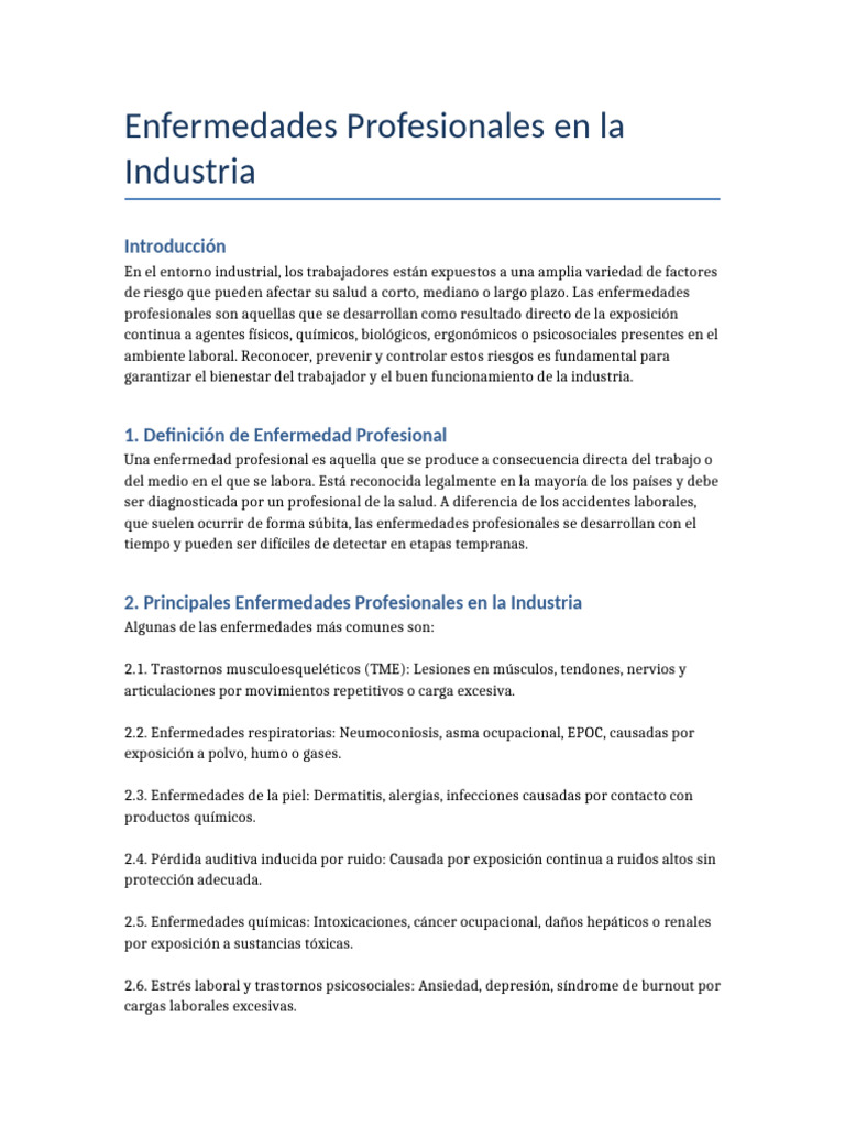 Reporte Enfermedades Profesionales Extendido | PDF | Seguridad y salud ...