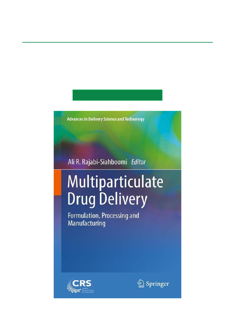 Multiparticulate Drug Delivery Formulation, Processing and Manufacturing EPUB DOCX PDF Download ...