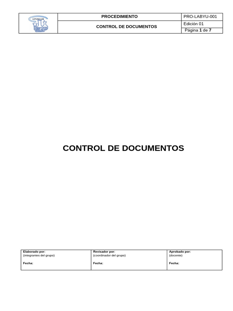 Control de Documentos | PDF | Laboratorios