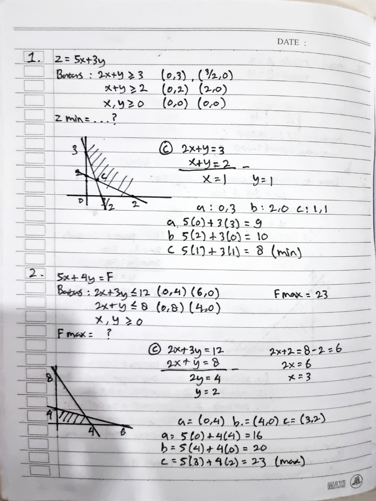 Muhammad Daffazka A - XI-5 MIPA - Optimasi Program Linear | PDF