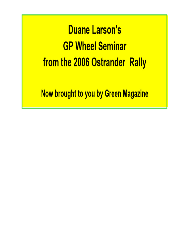 John Deere GPWT Wheel Specifications | PDF | Wheel | Tractor