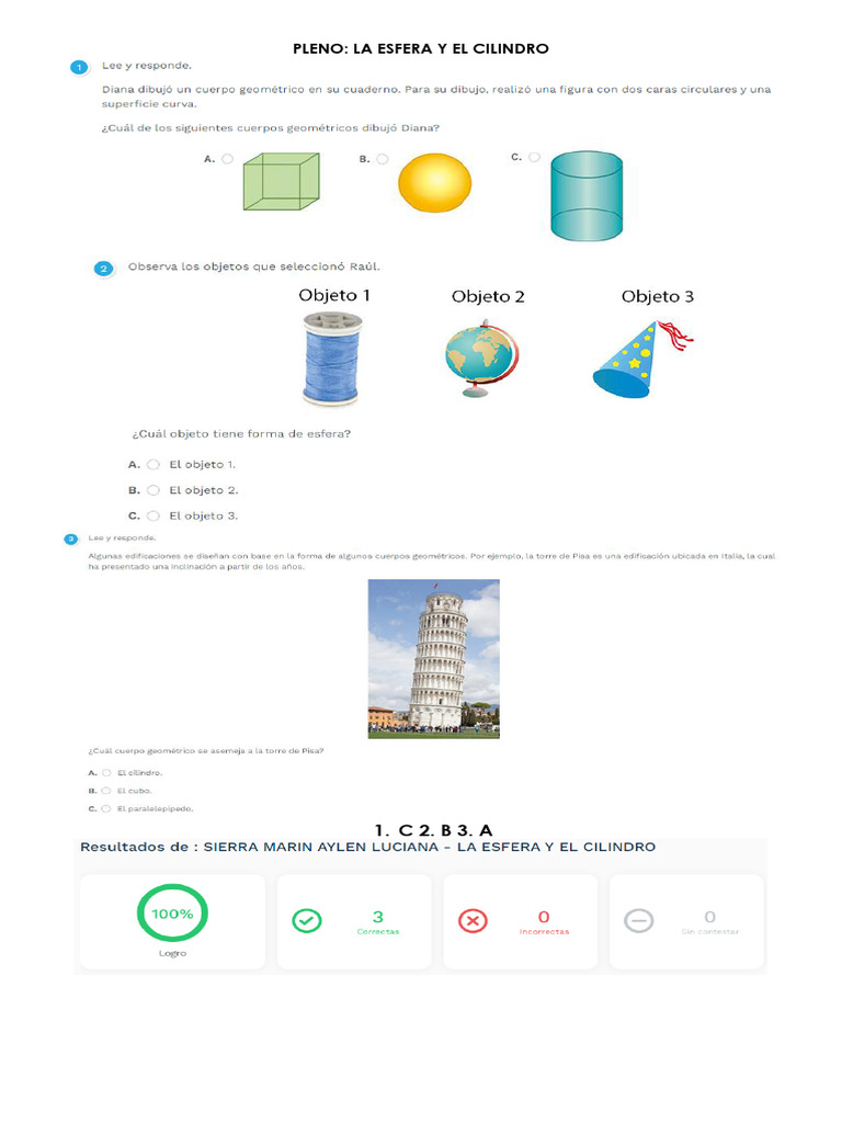 PLENO Cubo y Cilindro | PDF