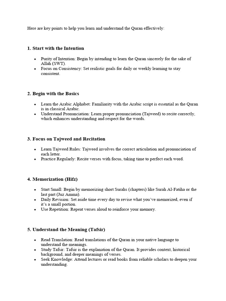 Effective Quran Learning Guide | PDF | Quran | Islam