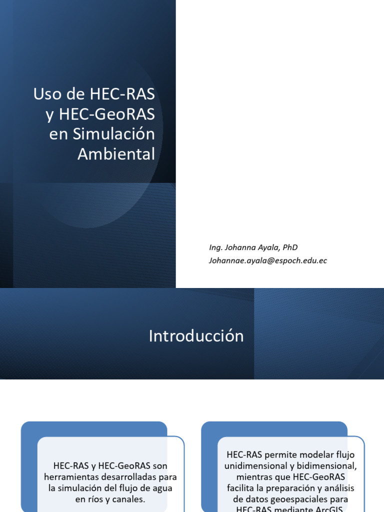 U1 2presentacion - HEC RAS - HEC GeoRAS | PDF | Sistema de información ...