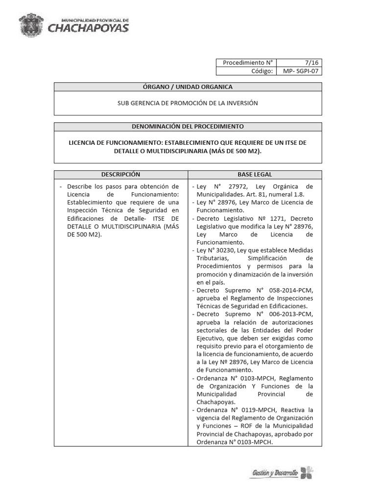 PLAN_193_2017_PROCEDIMIENTOS_MAPRO_2017 | PDF