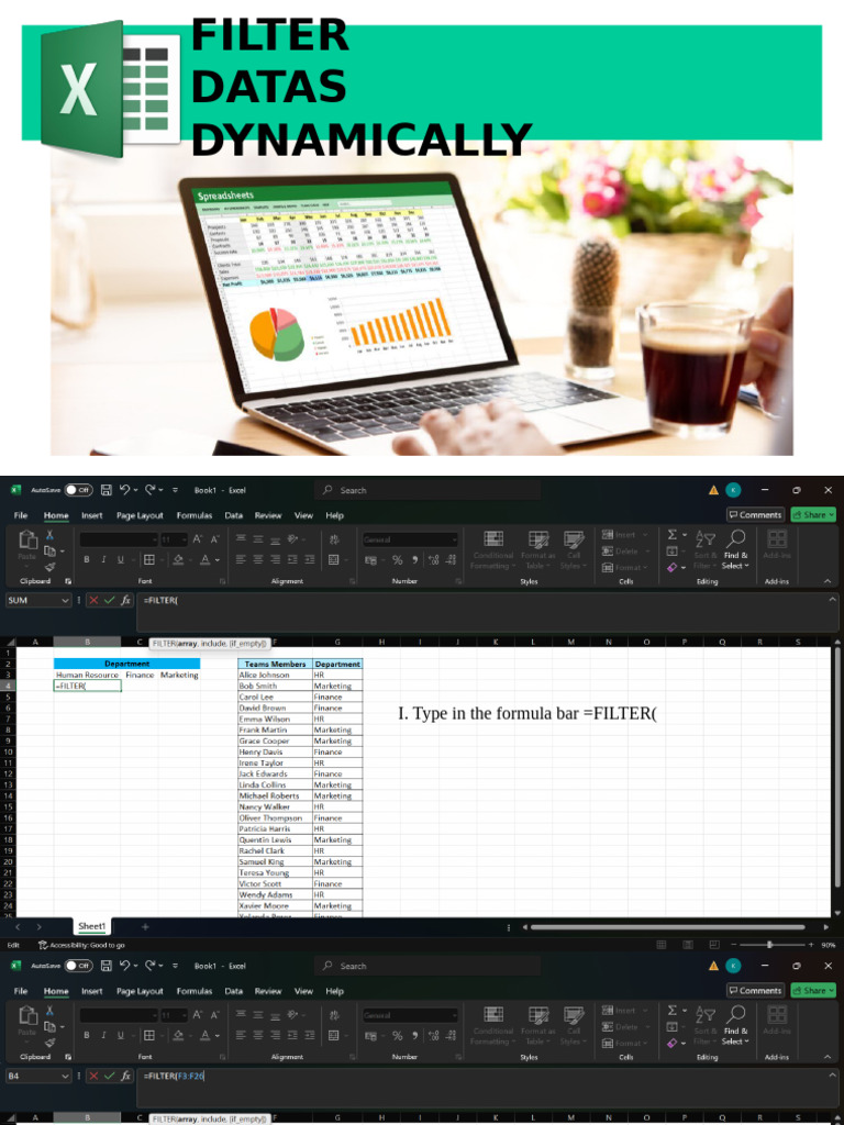 FILTER Function Excel Presentation | PDF