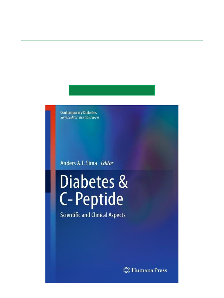Diabetes & C Peptide Scientific and Clinical Aspects, 1st Edition ...