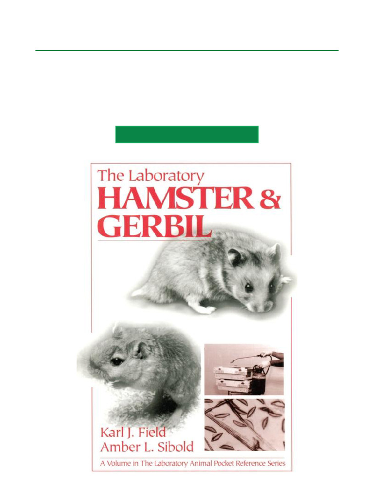 The Laboratory Hamster and Gerbil, 1st Edition Best Quality Download ...
